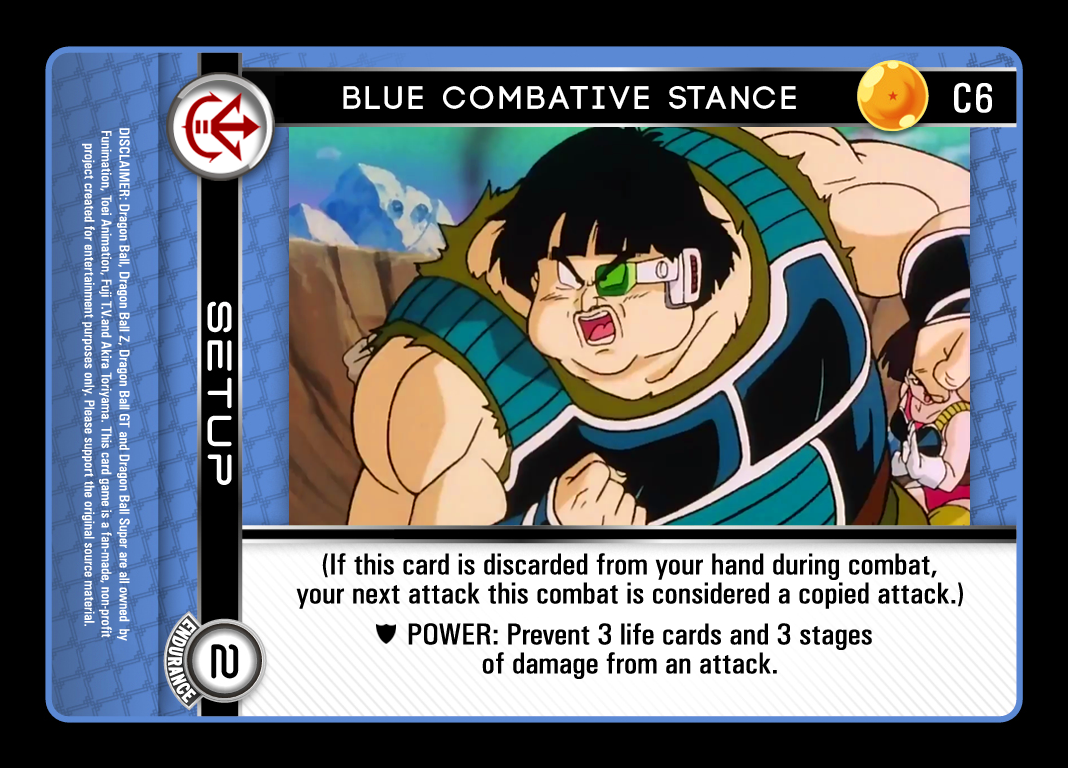 C6 Blue Combative Stance – DBZ Outpost