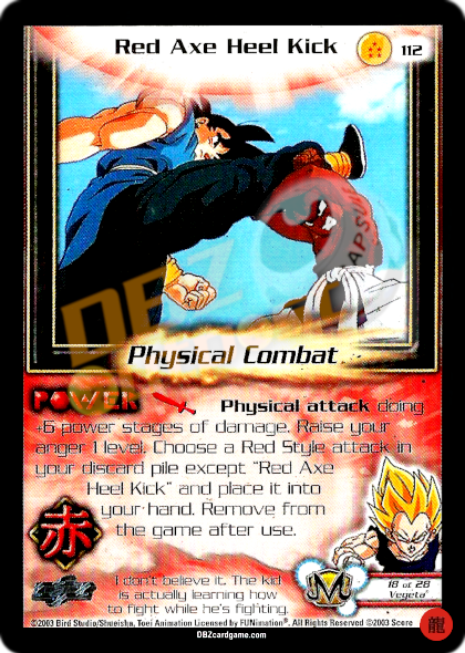 112 - Red Axe Heel Kick Limited – DBZ Outpost