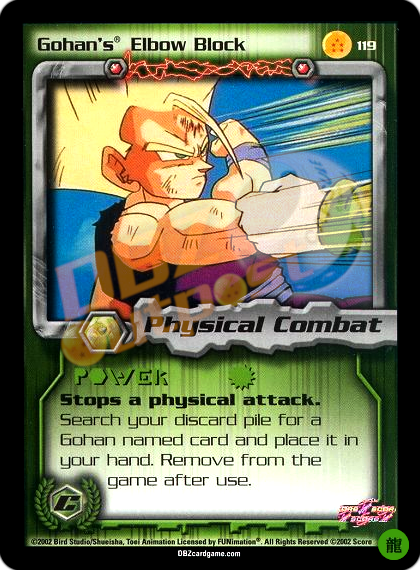 119 - Gohan's Elbow Block Limited Foil – DBZ Outpost