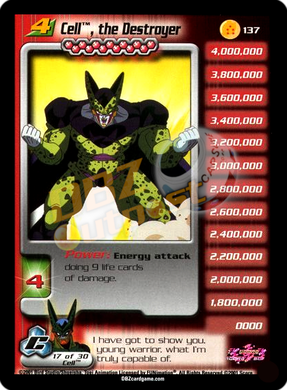 137 - Cell, the Destroyer Unlimited Foil – DBZ Outpost