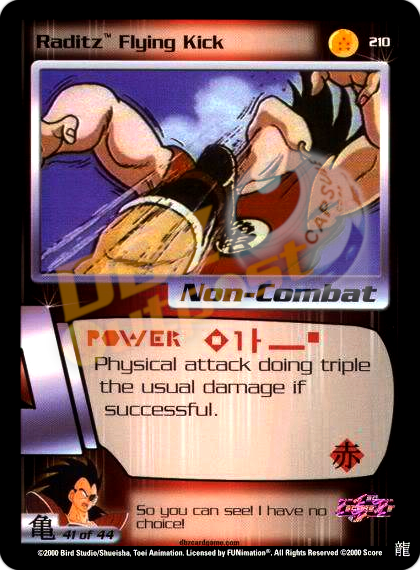 210 - Raditz Flying Kick Limited Foil – DBZ Outpost