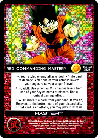 DR25 Red Commanding Mastery Foil – DBZ Outpost