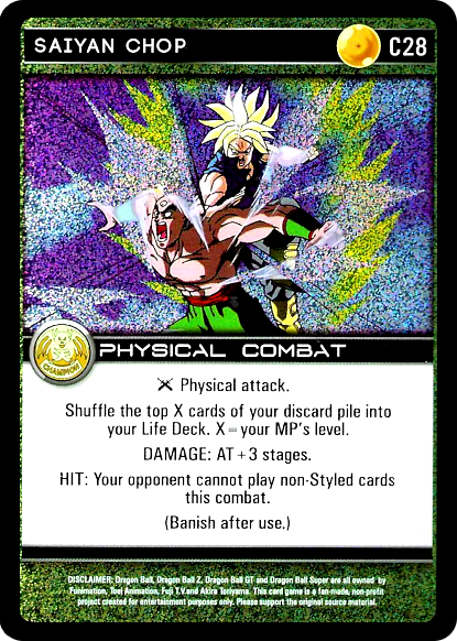C28 Saiyan Chop Foil – DBZ Outpost