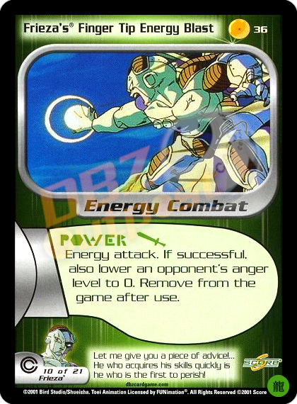36 - Frieza's Finger Tip Energy Blast Limited – DBZ Outpost