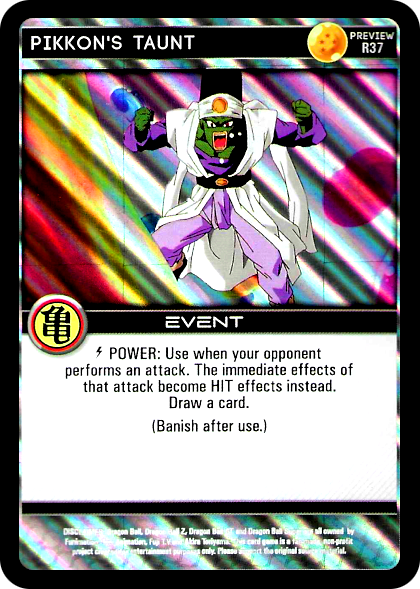Preview R37 Pikkon's Taunt Foil – DBZ Outpost