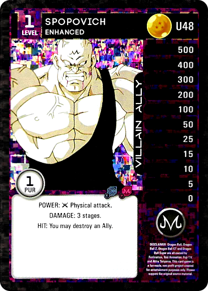 U48 Spopovich, Enhanced Foil – DBZ Outpost