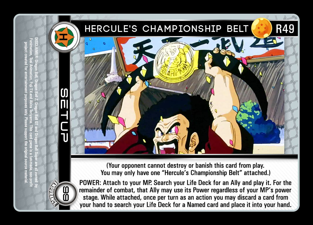 R49 Hercule's Championship Belt – DBZ Outpost