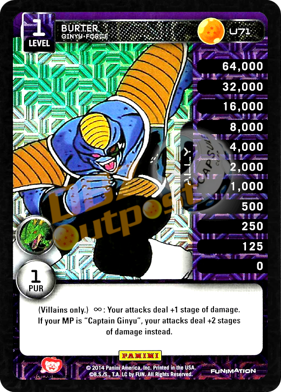U71 Burter Ginyu Force Foil (Print 4) – DBZ Outpost