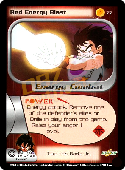 77 - Red Energy Blast Unlimited Foil – DBZ Outpost