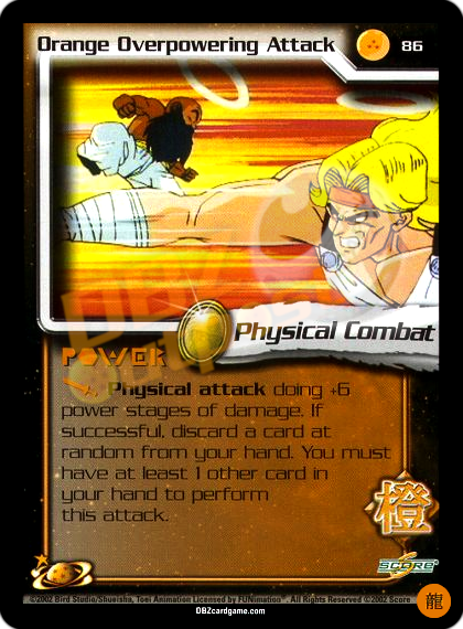 86 - Orange Overpowering Attack Limited Foil – DBZ Outpost