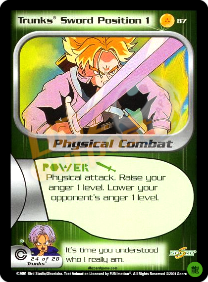 87 - Trunks Sword Position 1 Limited – DBZ Outpost