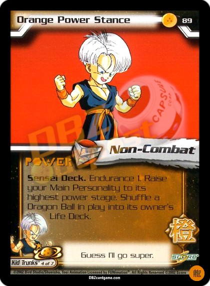 89 - Orange Power Stance Limited – DBZ Outpost