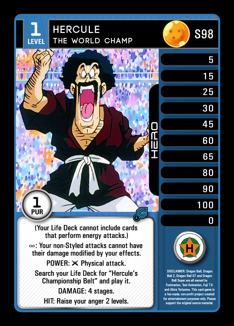 S98 Hercule, the World Champ – DBZ Outpost