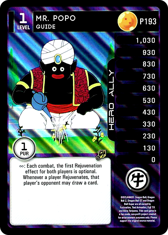 P193 Mr. Popo, Guide Ally Promo (FanZ) Foil – DBZ Outpost