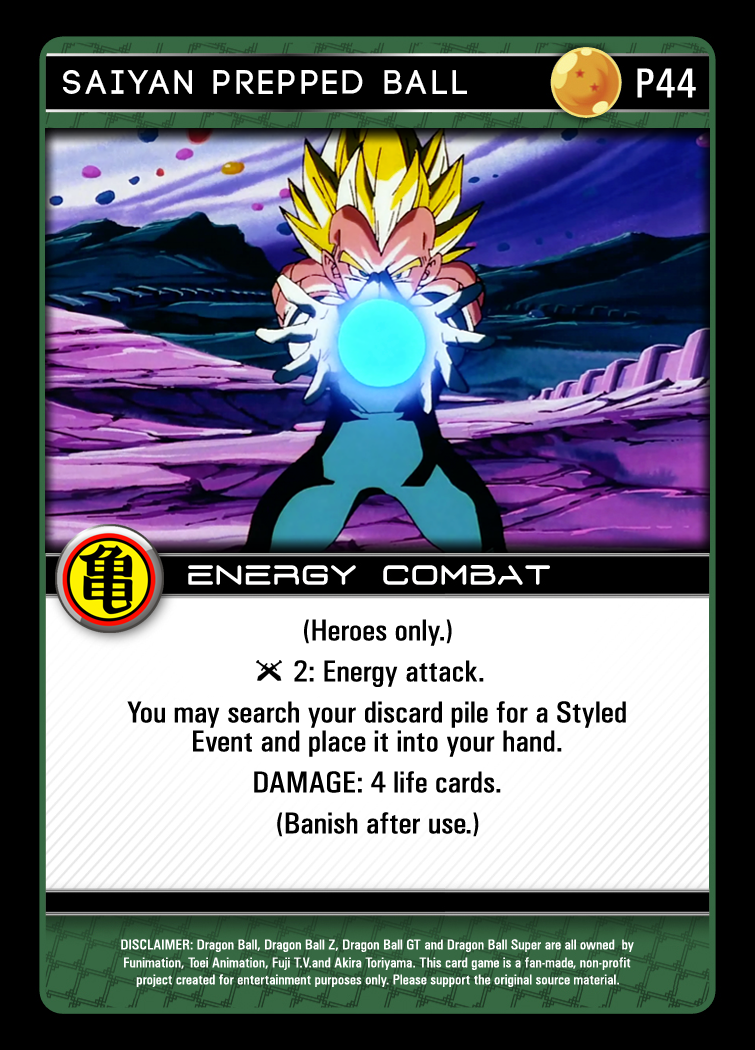 P44 Saiyan Prepped Ball – DBZ Outpost