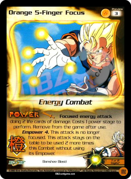 Preview 3 - Orange 5-Finger Focus Limited – DBZ Outpost