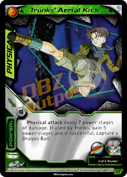 Preview 1 - Trunks' Aerial Kick Limited Foil – DBZ Outpost