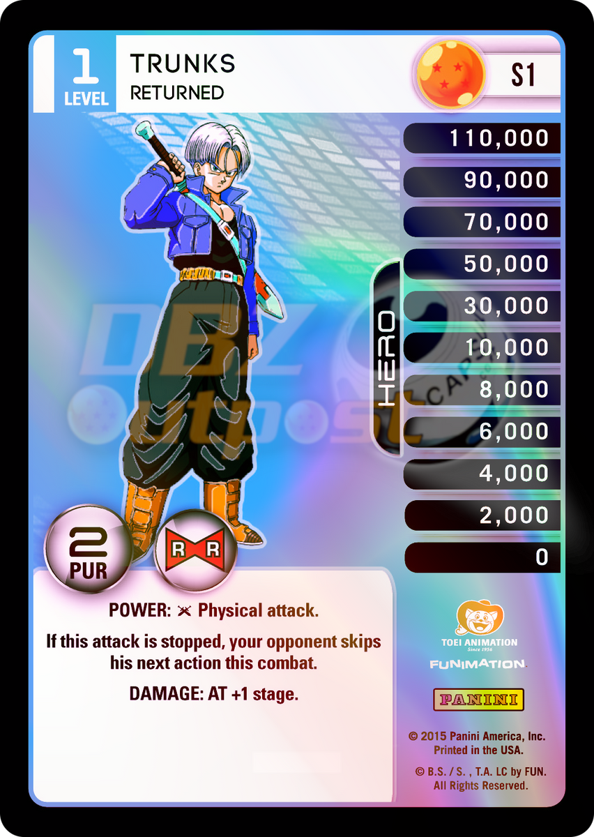 S1 Trunks Returned Hi-Tech Rainbow Prizm – DBZ Outpost