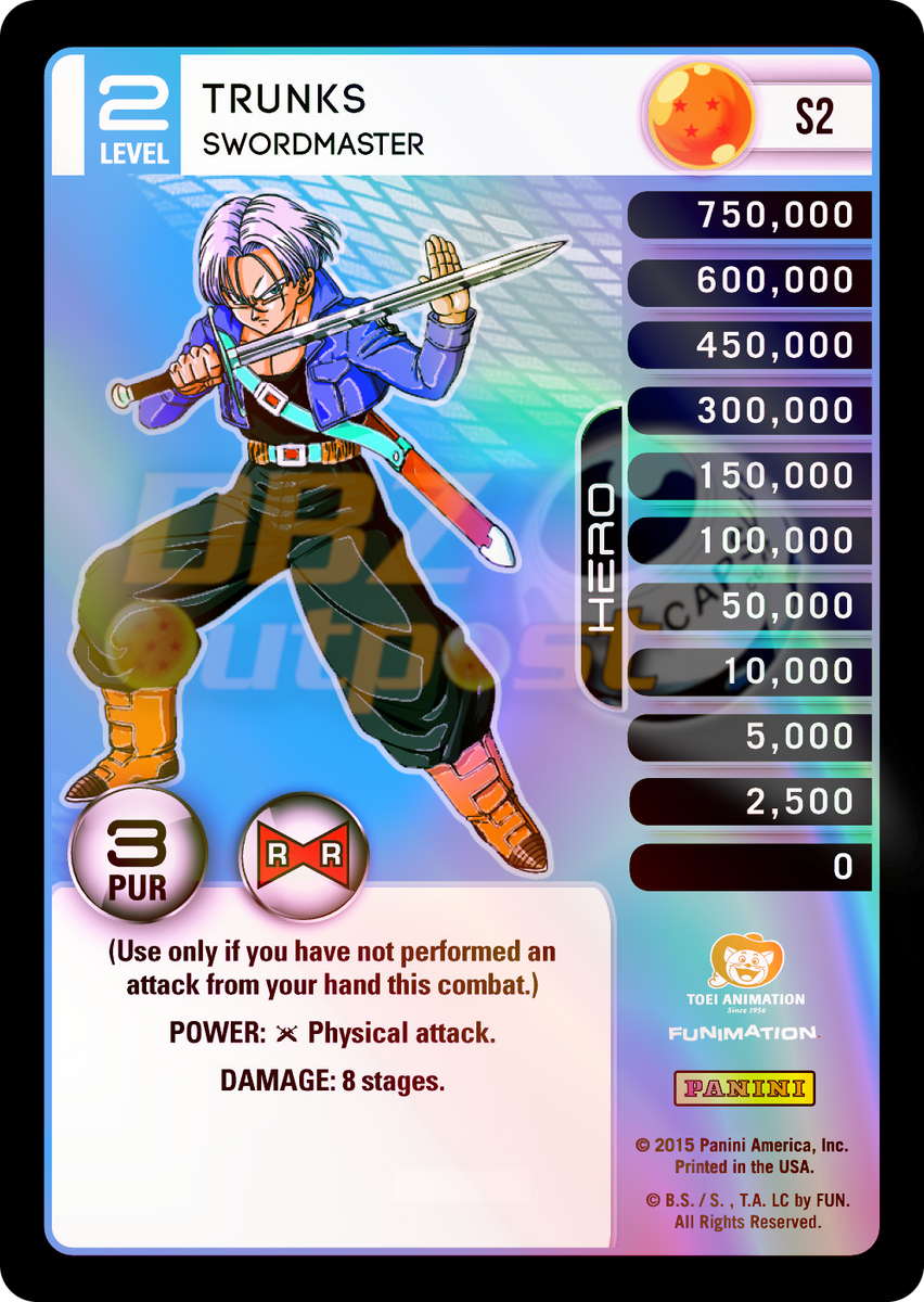 S2 Trunks Swordmaster Hi-Tech Rainbow Prizm – DBZ Outpost
