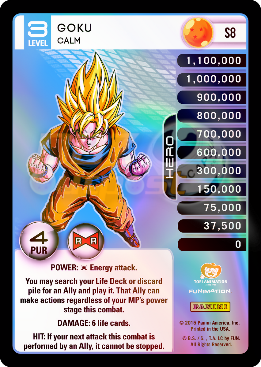 S8 Goku Calm Hi-Tech Rainbow Prizm – DBZ Outpost